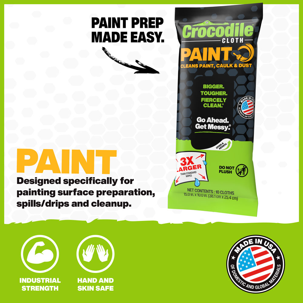 Paint Cleaning Wipes 100 Count | Crocodile Cloth - Live